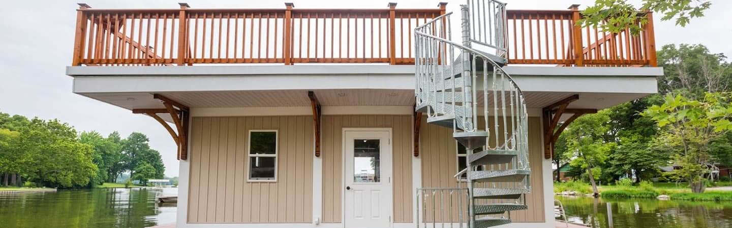 23 Boat House Design Ideas - Salter Spiral Stair