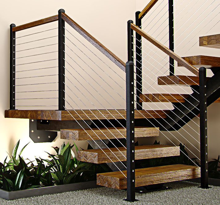 Outdoor Mono Stringer Floating Stair | Salter Stairs